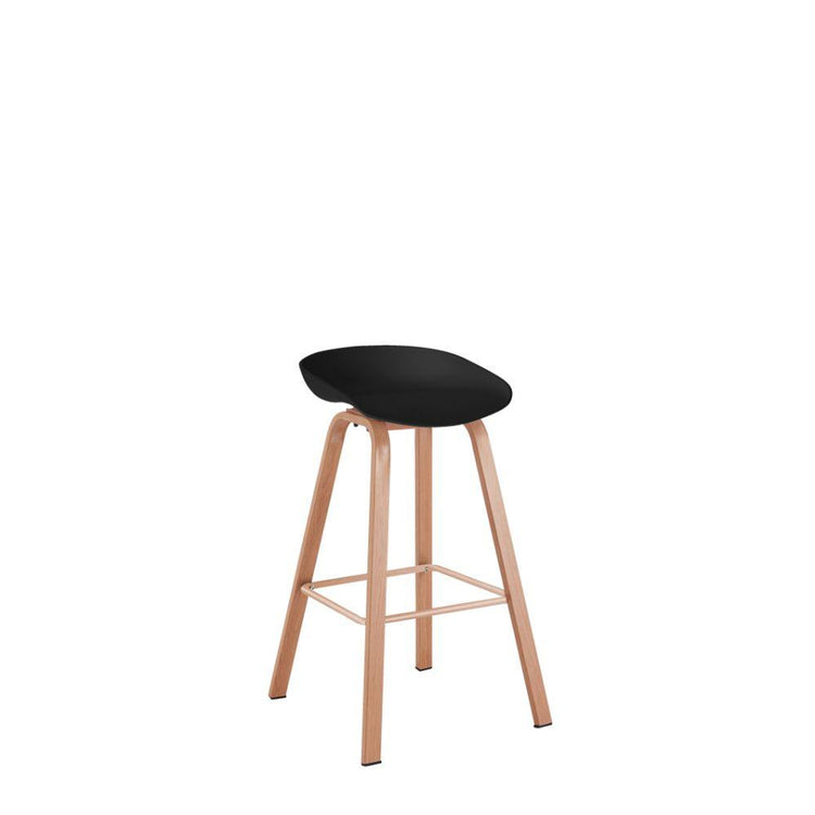 Set de Cuatro Butacos Yuski, Negro y Café Claro, cómodo asiento y pata ...