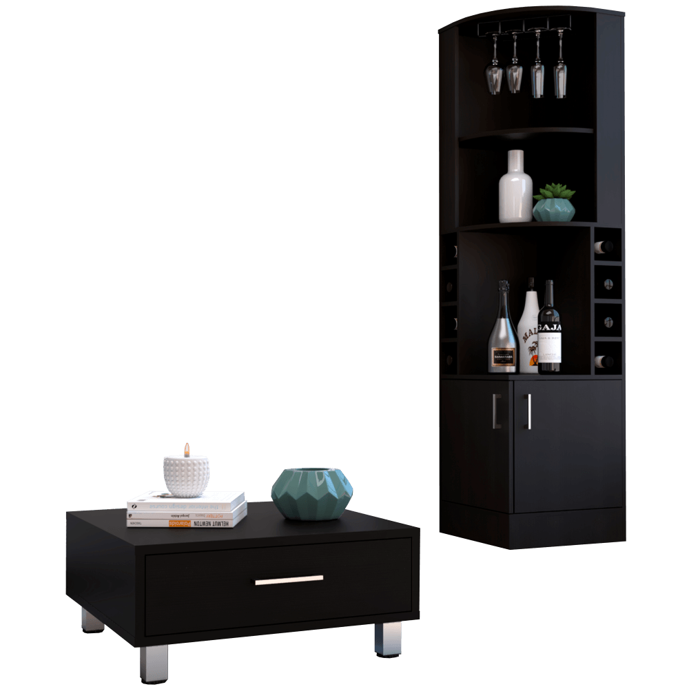 Combo Para Sala Merzi, Incluye Bar Esquinero y Mesa de Centro – Maximuebles
