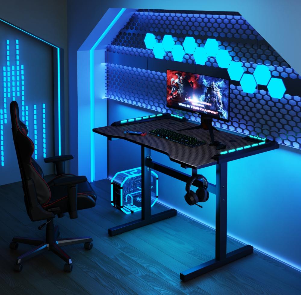 Escritorio Gamer Matrix , Negro, Estructura Metalica – Maximuebles