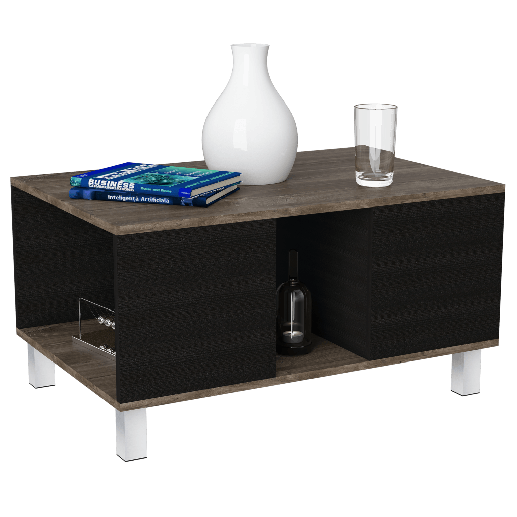 Mesa de Centro Tonny, Avellana y Wengue, con Un Entrepaño Inferior ...