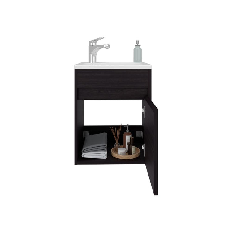 Mueble Para Lavamanos Furman, Wengue, Incluye Lavamanos Plastiglas Flo ...