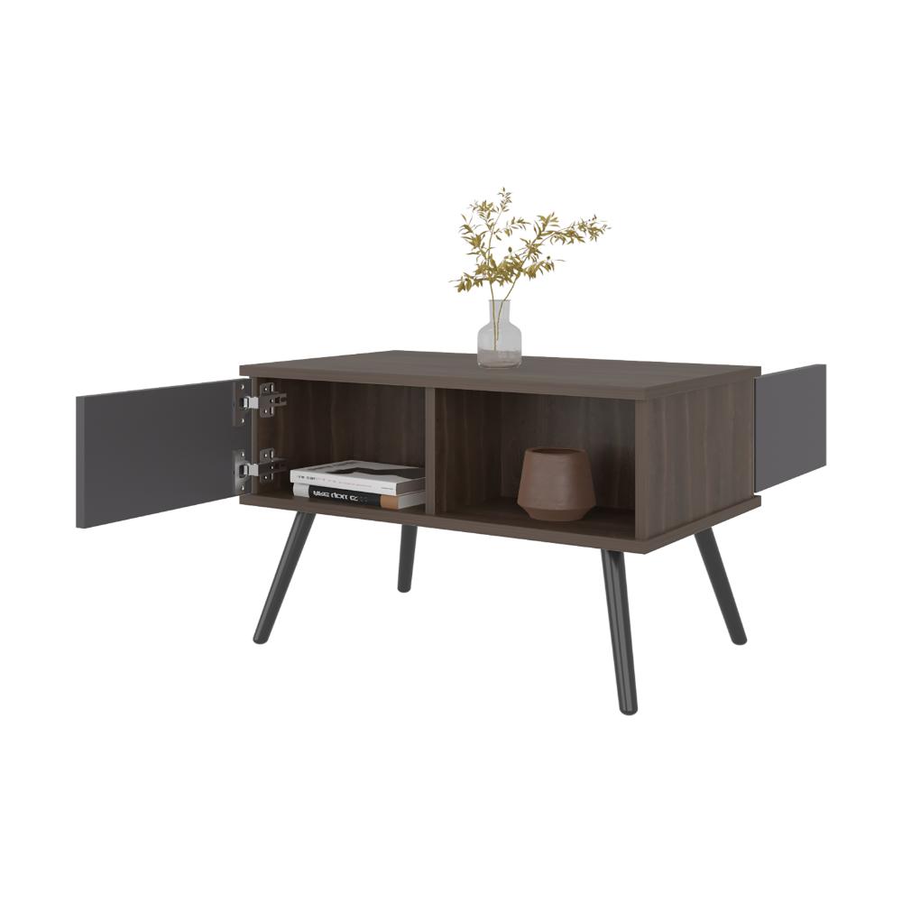 Mesa de Centro Toronto, Milan y Plata Oscuro, con espacio para colocar ...