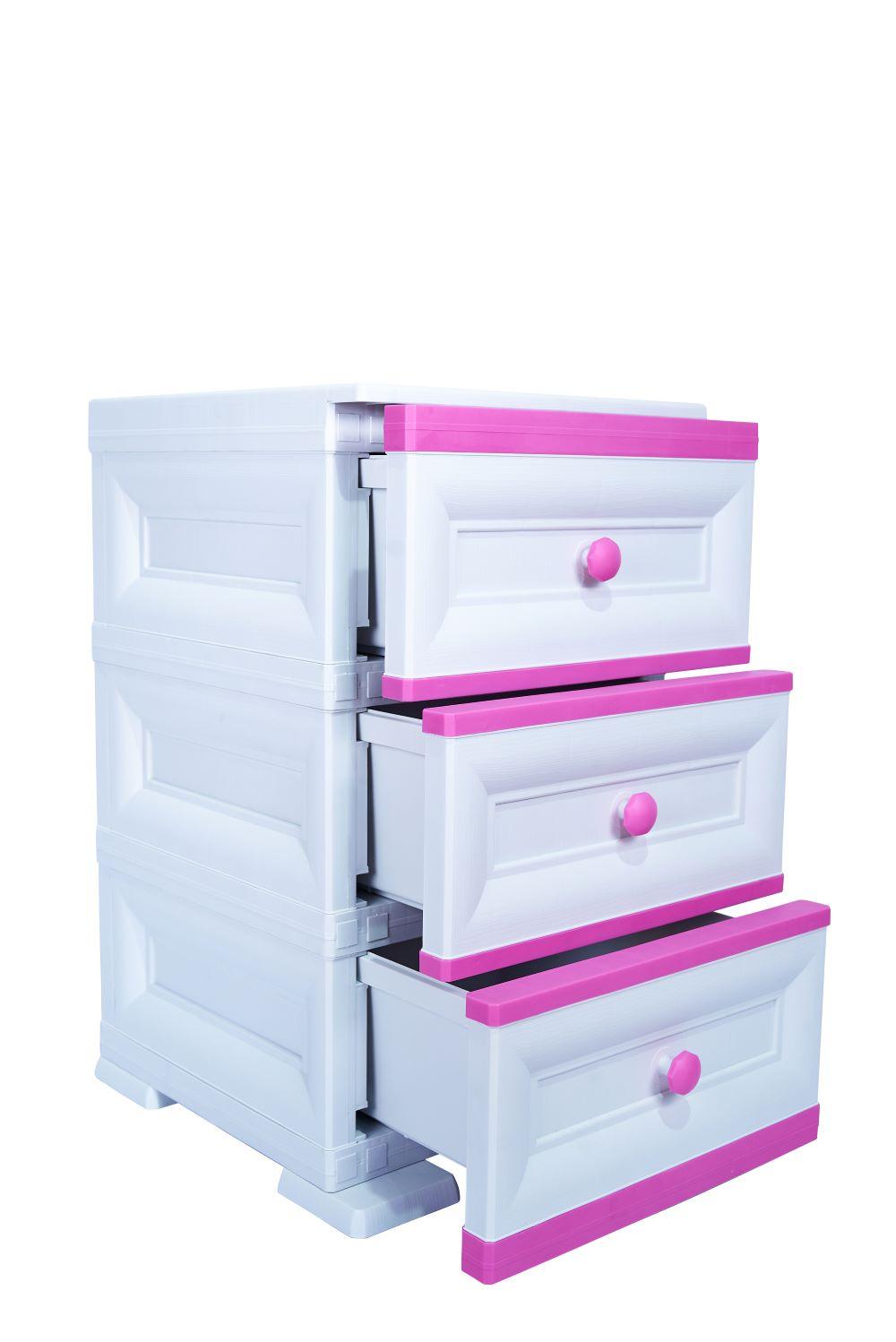 Mueble Organizador Elegance Matisse, Infantil Fucsia, con tres cajones ...