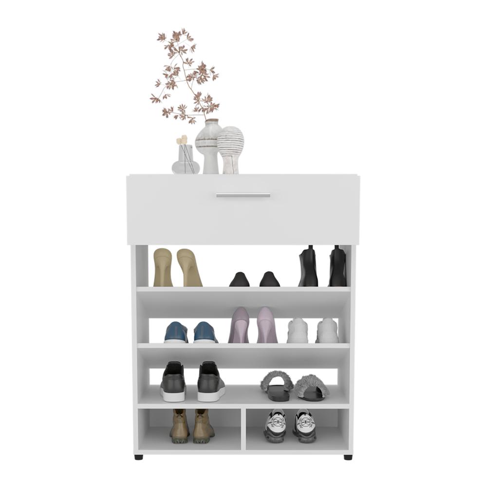 Zapatero Apina, Blanco, con dos entrepaños inclinados ZF – Maximuebles